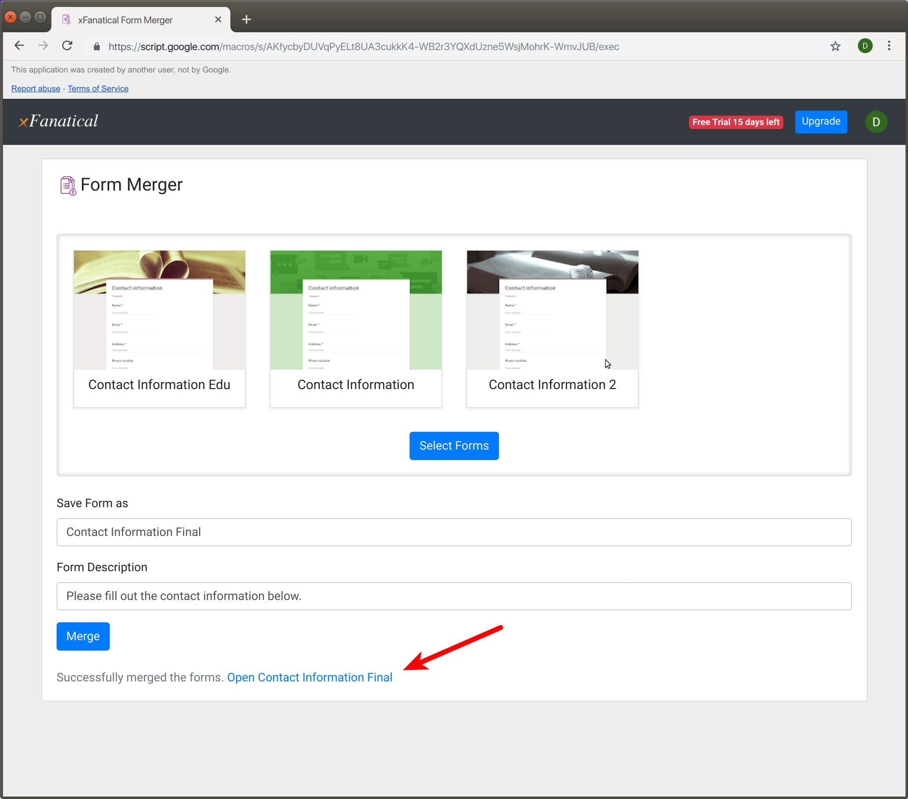 Merge Multiple Google Forms into One Large Form | xFanatical