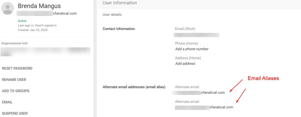 Google Workspace: Find Users with Email Aliases | xFanatical