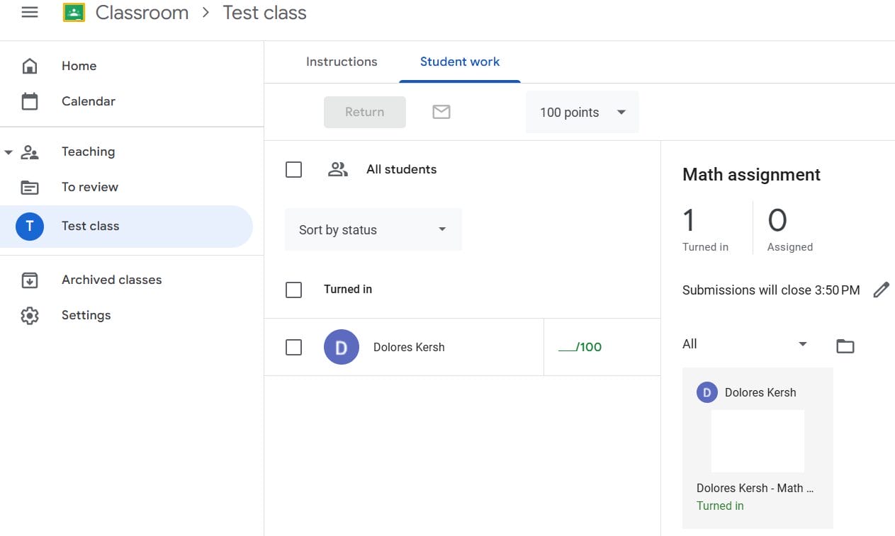 Block Empty Assignment Submissions | Google Classroom