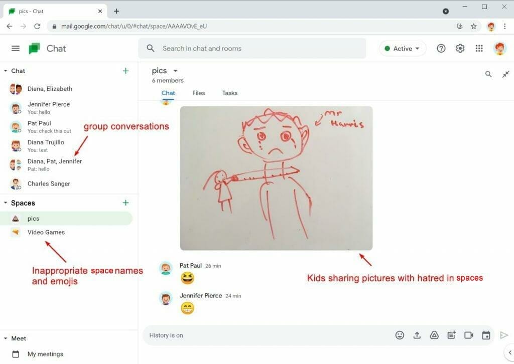 Disable students using Spaces in Google Chat - xFanatical