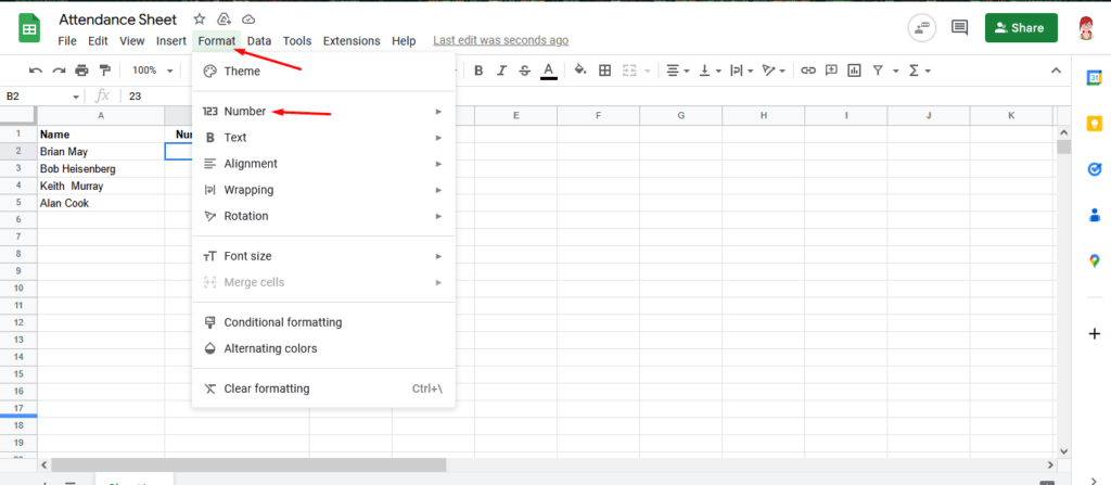 Format Cells in Google Sheets - xFanatical