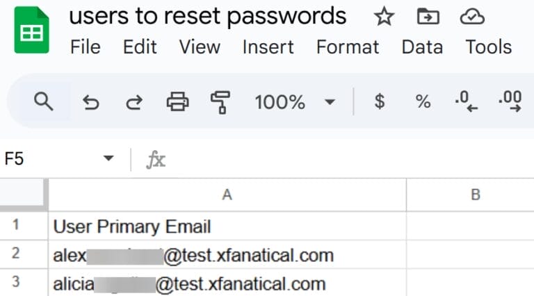 Bulk reset users passwords in Google Workspace | xFanatical