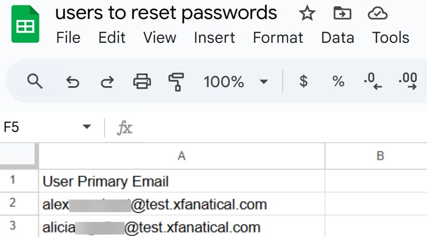Bulk reset users passwords in Google Workspace | xFanatical