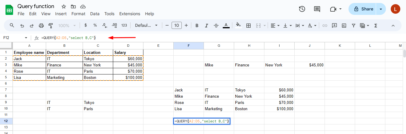 Know All About the QUERY Function in Google Sheets |xFanatical
