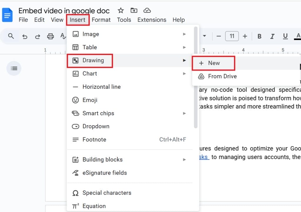 How to Embed Videos in Google Docs |xFanatical